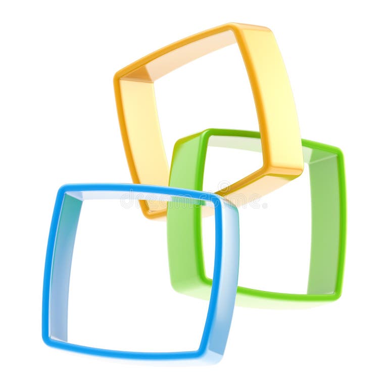 Abstract Background of Linked Squares Stock Illustration - Illustration ...