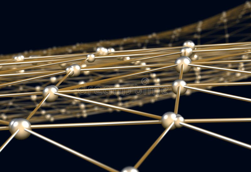 Abstract Background of Links and Connections Nodes 3d Illustration ...