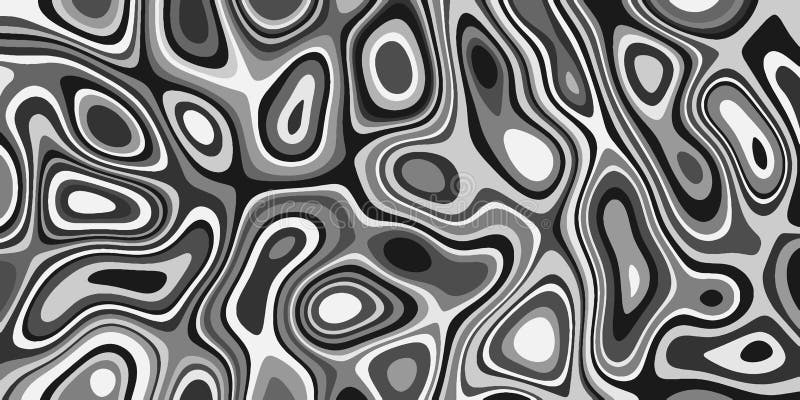 Liquid Chrome Texture. Abstract Metallic Wrap Waves. Fluid Monochrome ...