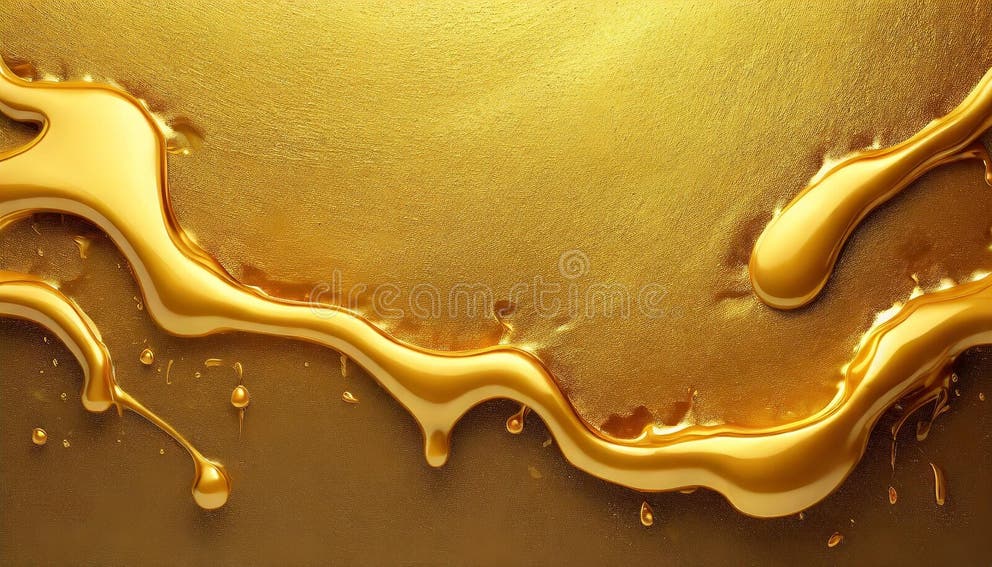 Abstract Background with Liquid Gold Effect Stock Illustration ...