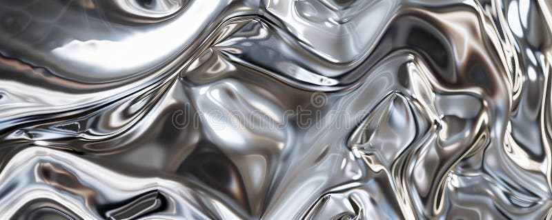 An Abstract Background of Liquid Mercury, with Its Characteristic ...
