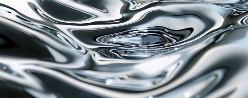 An Abstract Background of Liquid Mercury, with Its Characteristic ...