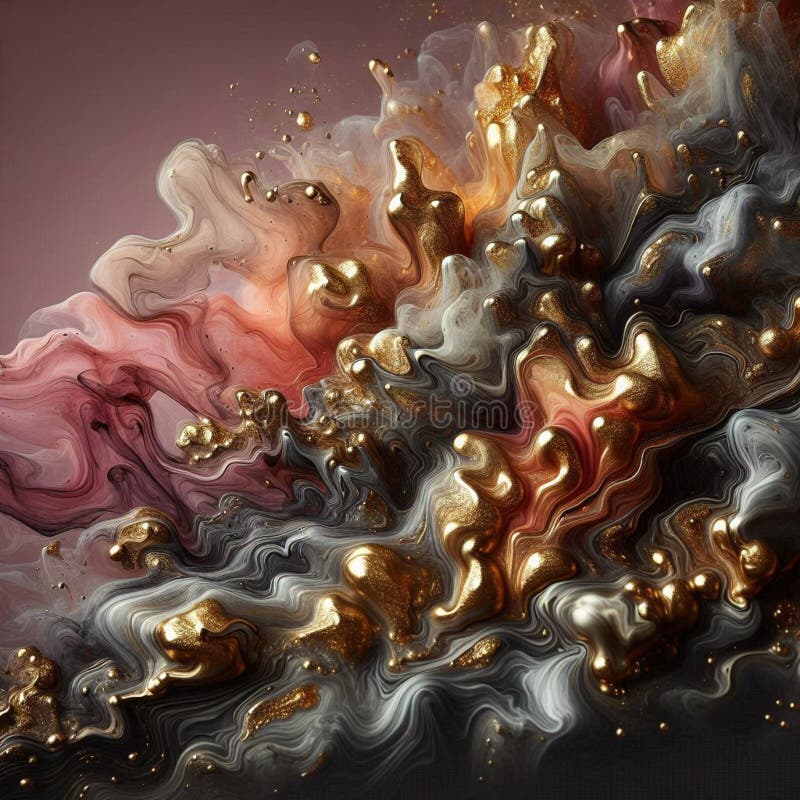 An Abstract Background of Liquid Smoke Stock Illustration ...