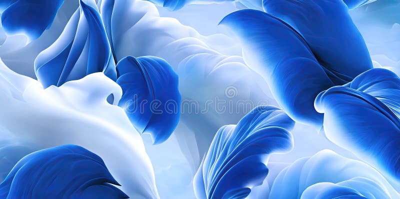 Abstract Background, Liquid Texture, White and Blue Color. Stock ...