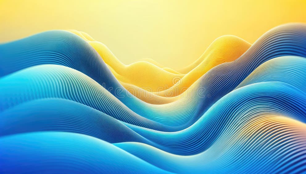 Abstract Background Liquid Wave Blue and Yellow Stock Photo - Image of ...