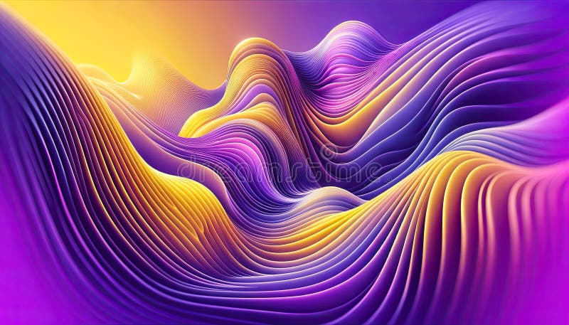 Abstract Background Liquid Wave Purple and Yellow Stock Image - Image ...