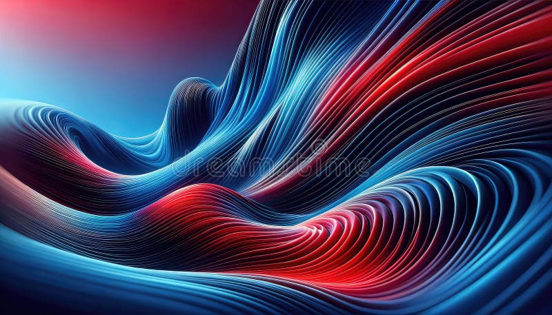 Abstract Background Liquid Wave with Red and Blue Gradient Stock Image ...