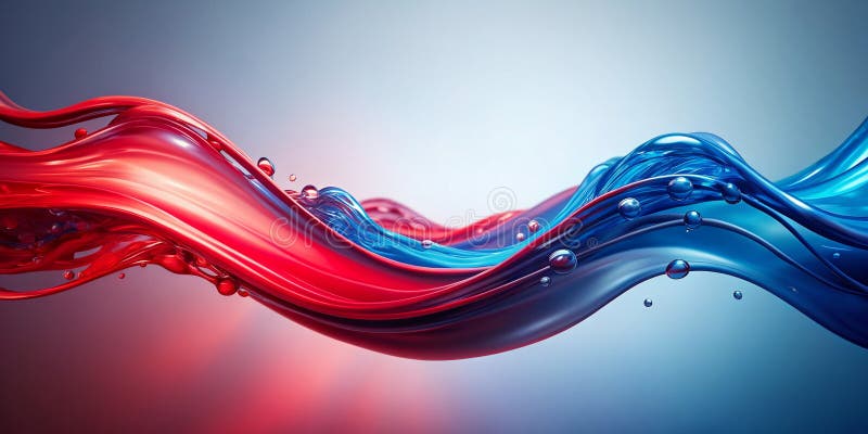 Abstract Background Liquid Wave Red and Blue Gradient Background AI ...