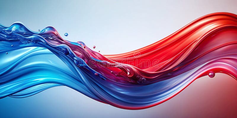 Abstract Background Liquid Wave Red and Blue Gradient Background AI ...