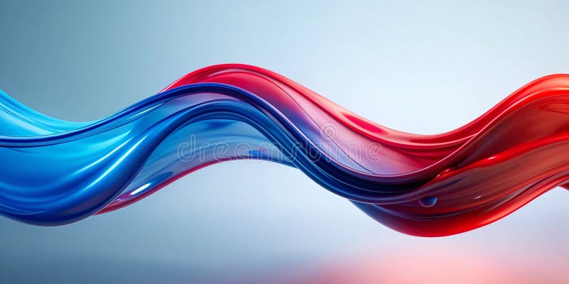 Abstract Background Liquid Wave Red and Blue Gradient Sharp Focus AI ...