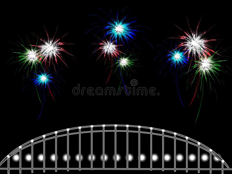Bridge Fireworks Stock Illustrations – 313 Bridge Fireworks Stock ...