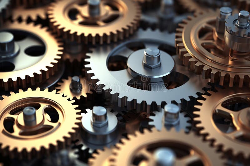 Abstract Background with Machinery Components. Generated by Ai Stock ...