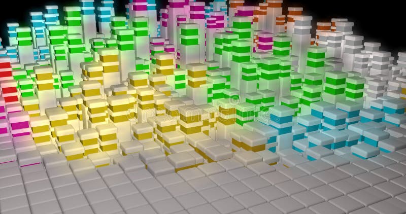 Abstract Background Made of Colorful Cubes | Abstract 3d Cubes Lighting ...