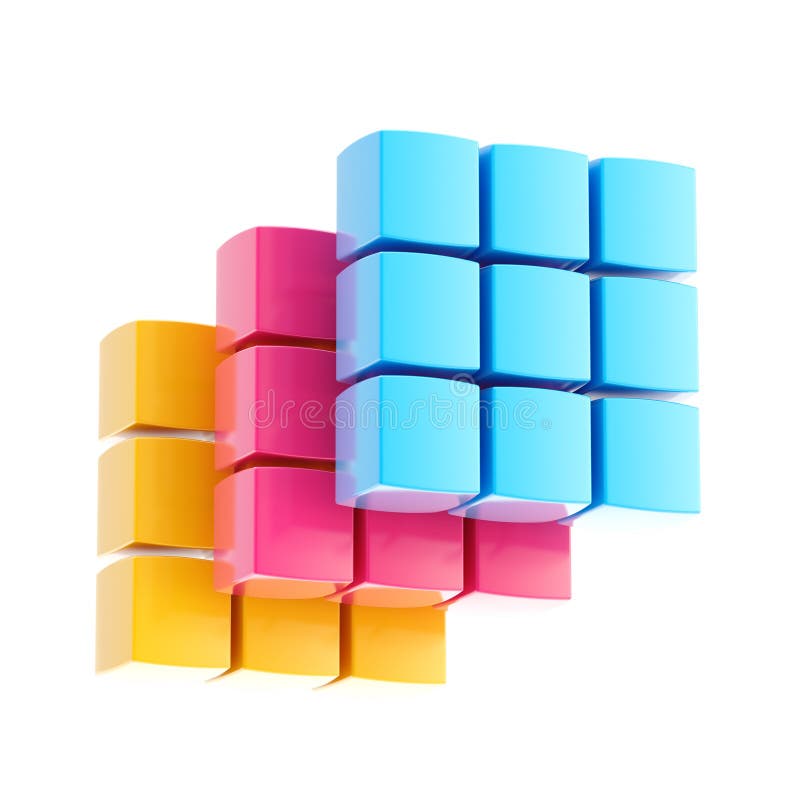 Abstract Background Made of Cubes Stock Illustration - Illustration of ...