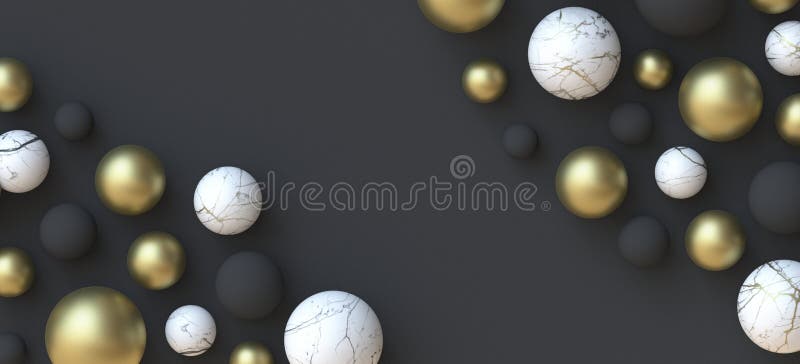 Abstract Background Made of Different Material Balls 3D Stock ...
