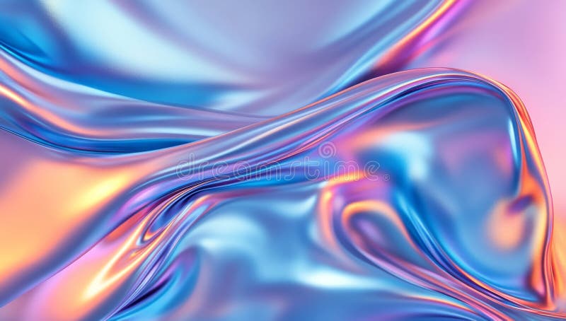 An Abstract Background Made from Gradient Waves of Holographic Chrome ...