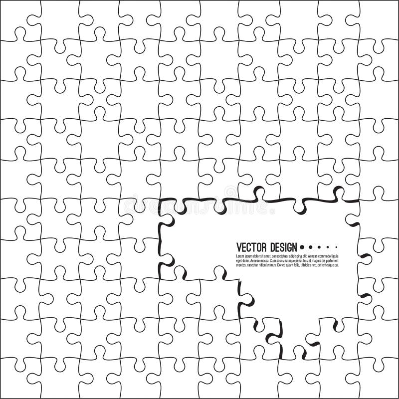Jigsaw puzzle vector stock vector. Illustration of shape - 243861030