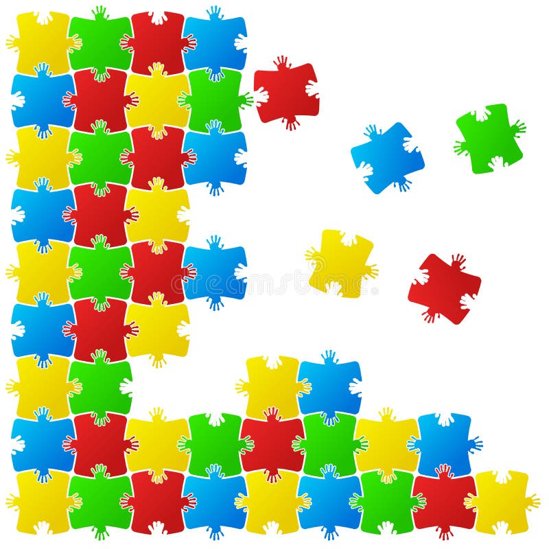 Abstract Background Made from Puzzle Pieces Stock Vector - Illustration ...