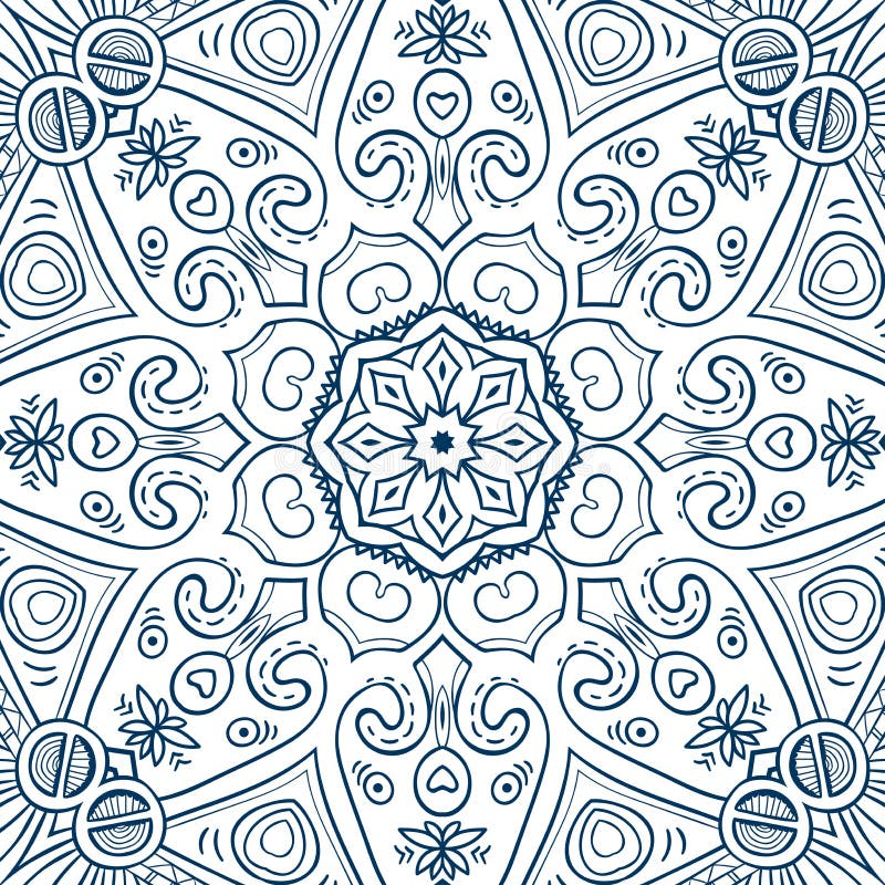 Square Mandala Frame-031 stock vector. Illustration of asian - 79973770