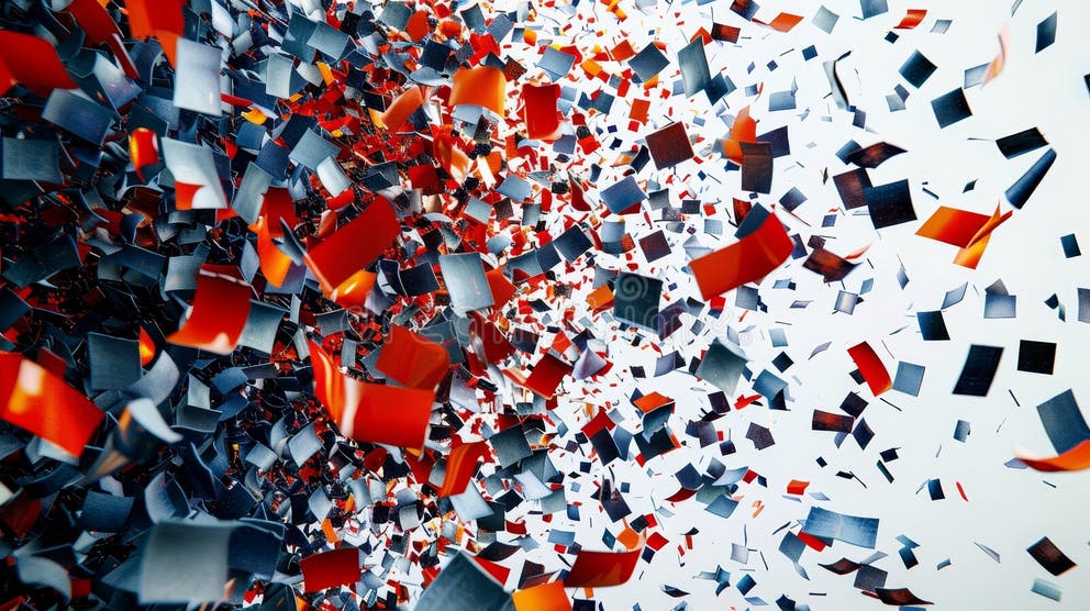 Abstract Background with Many Colorful Flying Square and Rectangle ...