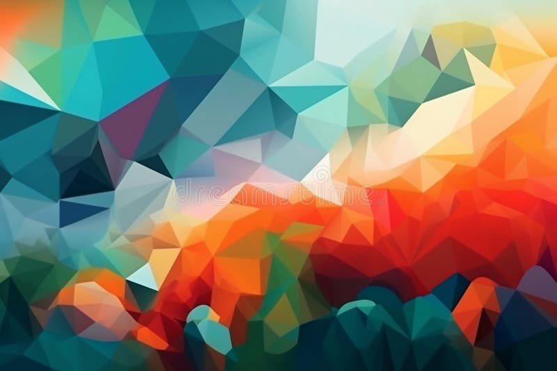 Abstract Background, Many Colours and Shapes Stock Illustration ...