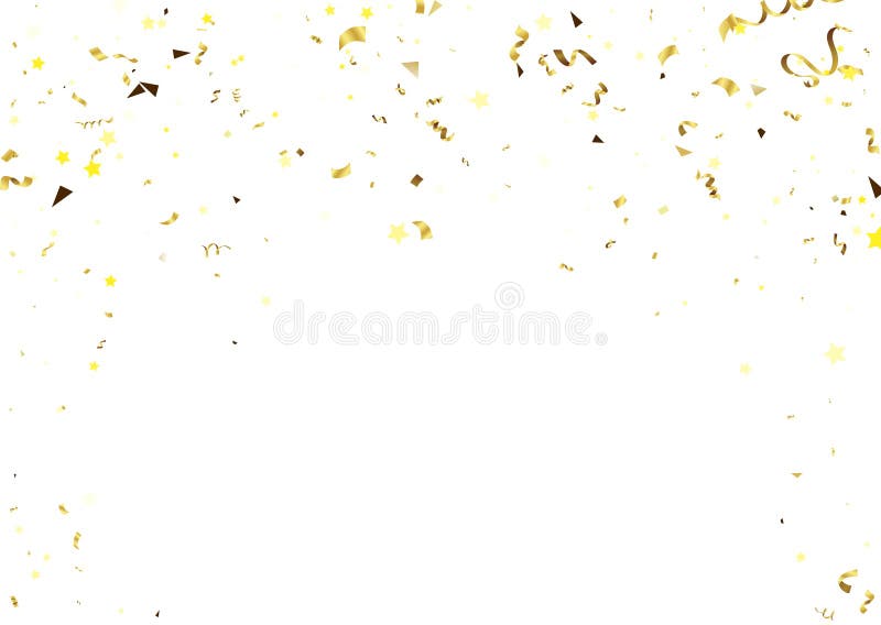 Abstract Background with Many Falling Gold Tiny Confetti Pieces Stock ...