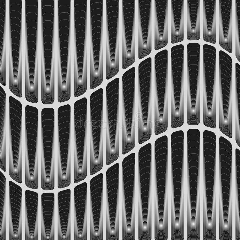 Abstract Background of Many Gray Elements on a Black Background.3d ...