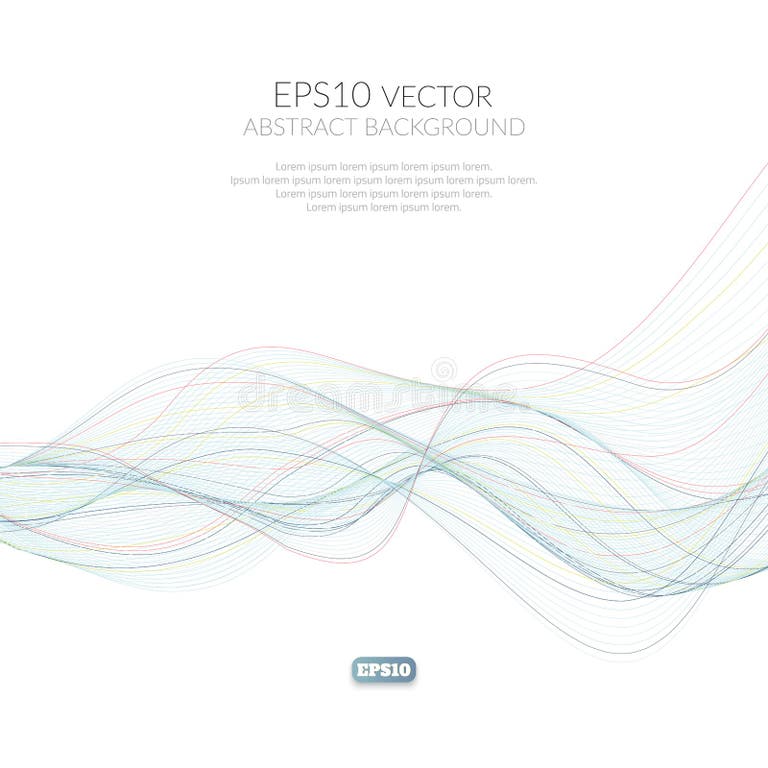 Abstract Background of Many Lines. the Movement of the Waves. Three ...