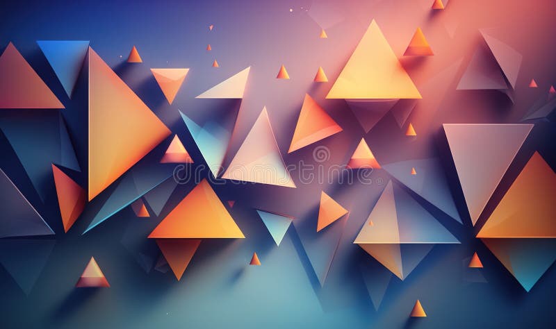An Abstract Background with Many Triangles and Stars in the Sky Stock ...