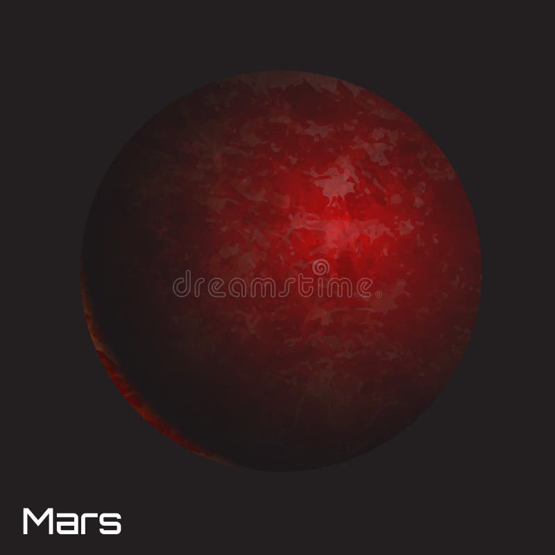Abstract Background with Mars Planet Stock Vector - Illustration of ...