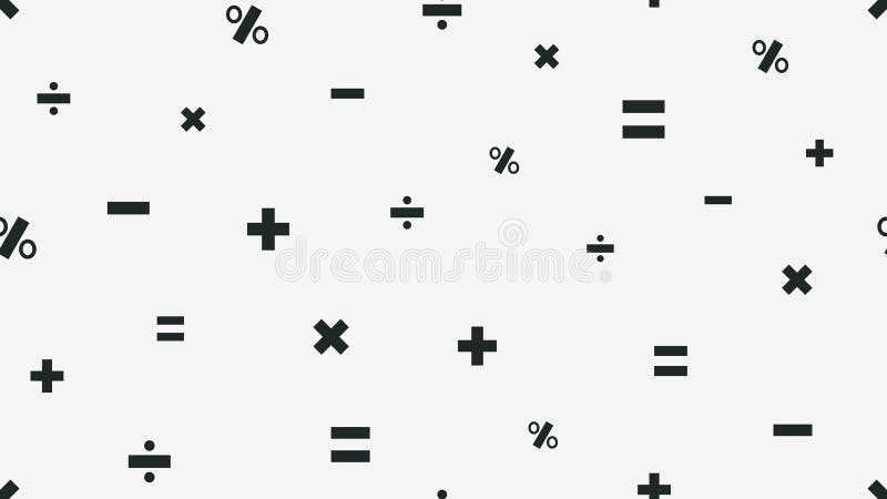 Abstract Background of Math Symbol Design in Minimalistic Style. Vector ...