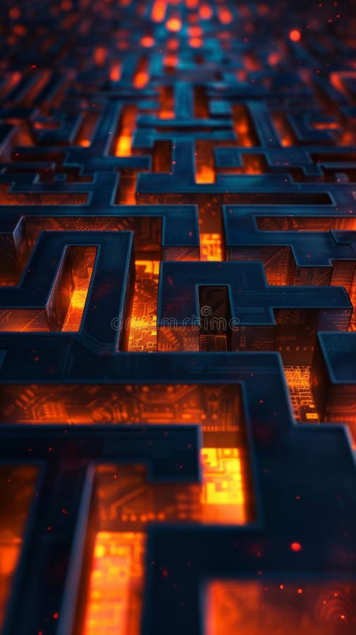 An Abstract Background with a Maze Pattern, Symbolizing Challenges and ...