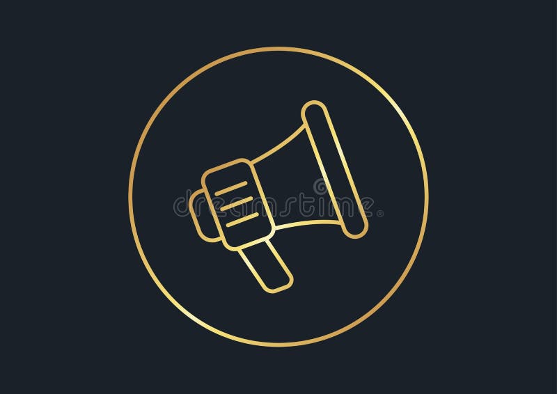 Abstract Background for Megaphone,gold Color,vector Illustrations Stock ...