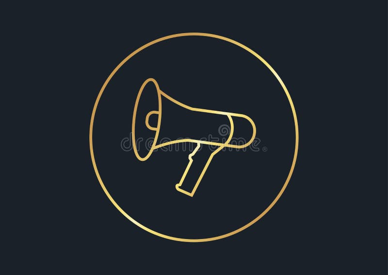 Abstract Background for Megaphone,gold Color,vector Illustrations Stock ...