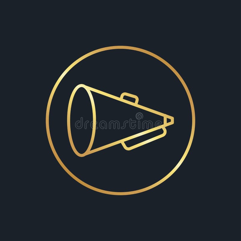 Abstract Background for Megaphone Logo, Gold Color, Vector ...