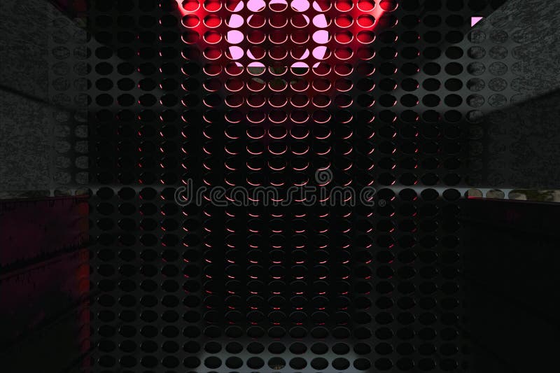 Abstract Background of Metal Grids with Neon Reflections. Background ...