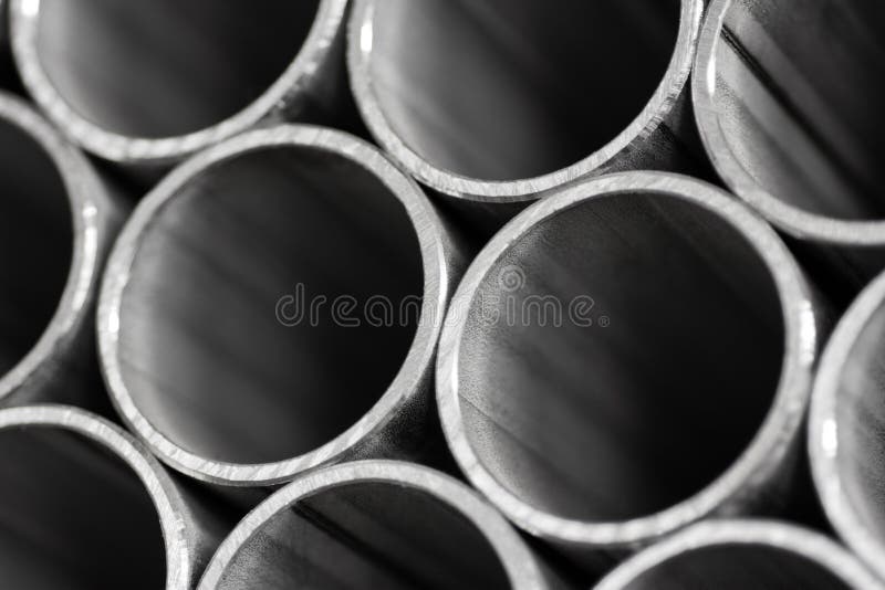 Steel Pipes in Black and White Stock Image - Image of metal, pipe: 157039