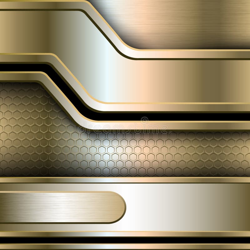 Abstract Background, Metallic Banners Stock Vector - Illustration of ...