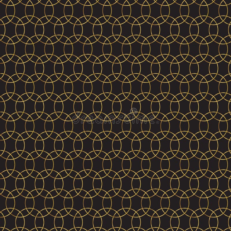 Golden Circle Patterned Background Stock Illustration - Illustration of ...
