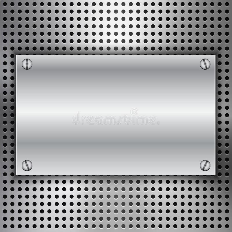 Abstract Background with Metal Inset Stock Vector - Illustration of ...