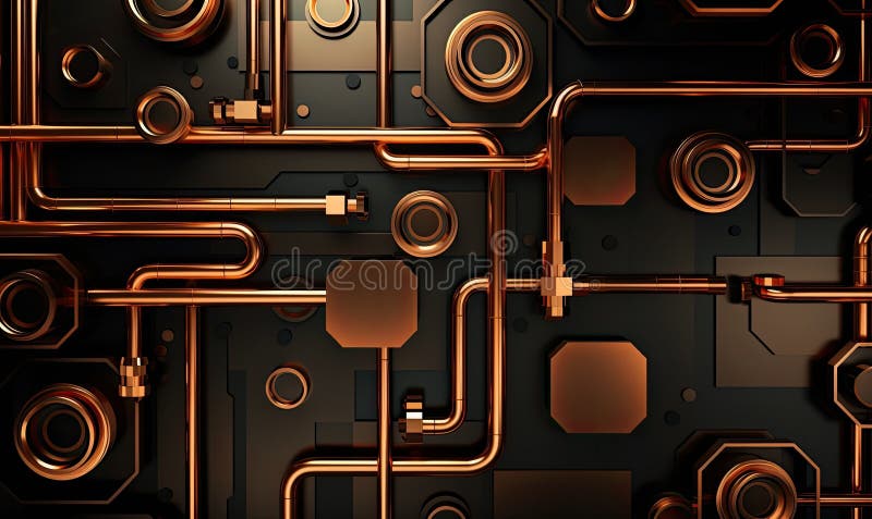 Abstract Metallic Pipes and Circles in a Dynamic Composition Stock ...