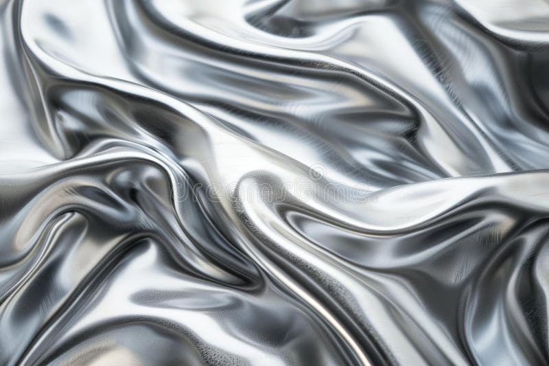 Smooth Metallic Texture Rippling Waves Shiny Surface Stock Photos ...