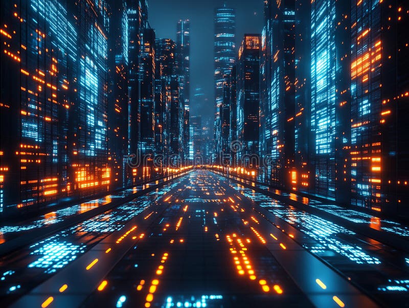 Abstract Background of Microworld Nano, Sci Fi and Internet Digital ...