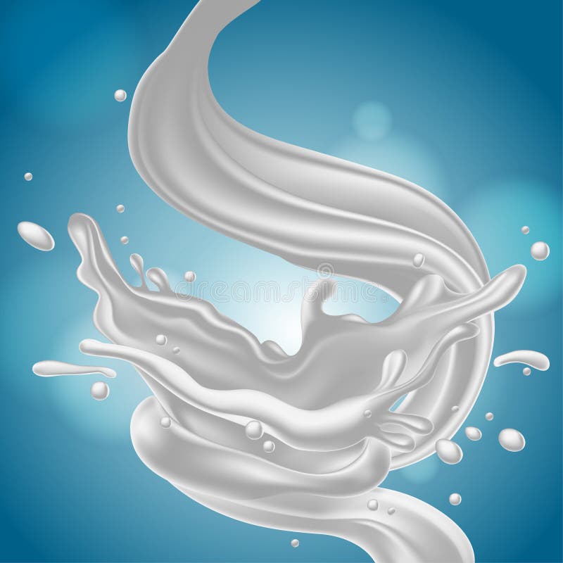 Abstract Background with Milk Splash, High Detailed Realistic Il Stock ...