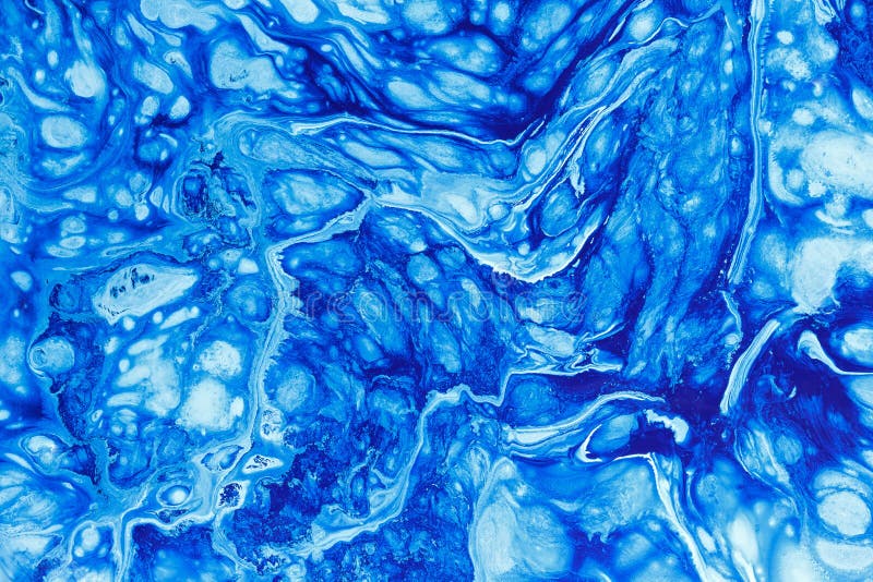 Abstract Background of Mixed Blue White Paints Stock Illustration ...