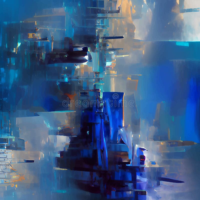 Abstract Background Modern Futuristic Graphic. Blue Chaotic Background ...