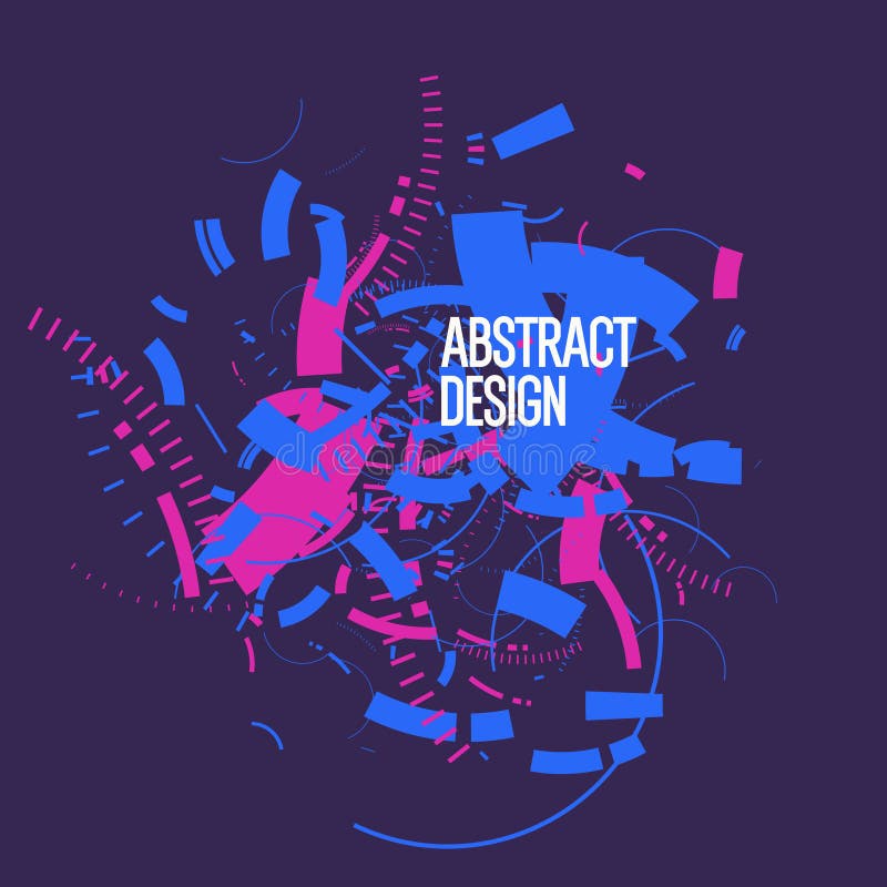 Abstract Background in a Modern Trendy Style. Poster with Simple Flat ...