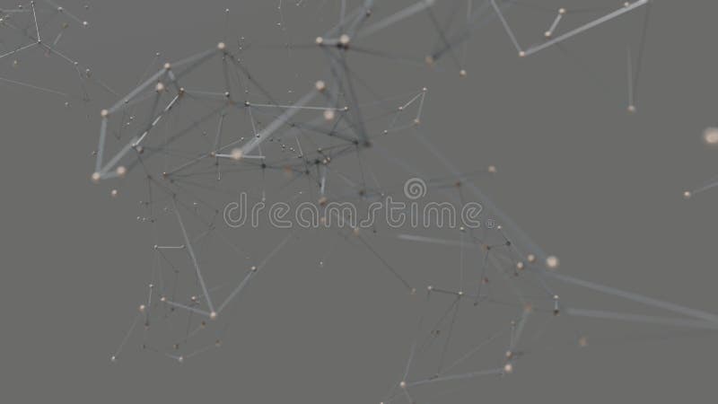Molecular Structure. Lines, Point, in 3d Space Stock Illustration ...