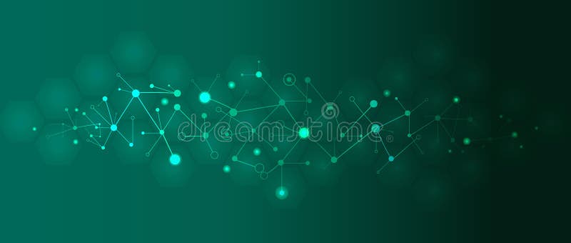 Abstract Background of Molecular Structures Stock Illustration ...