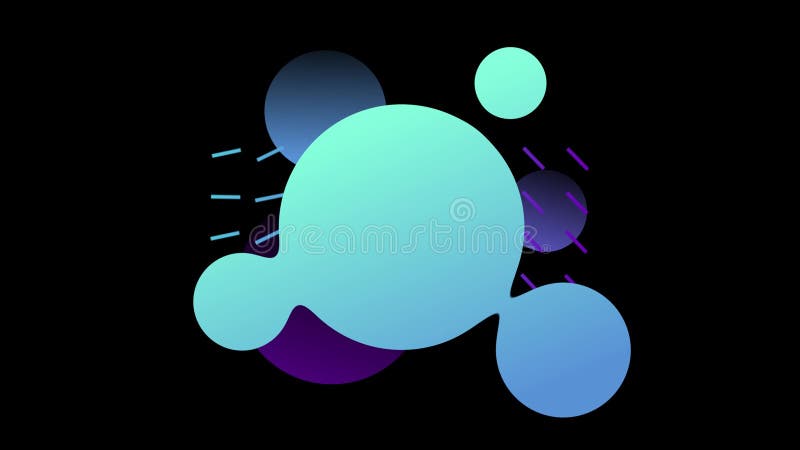 Abstract Background with Morphing Circles in Flat Style on Colorful ...
